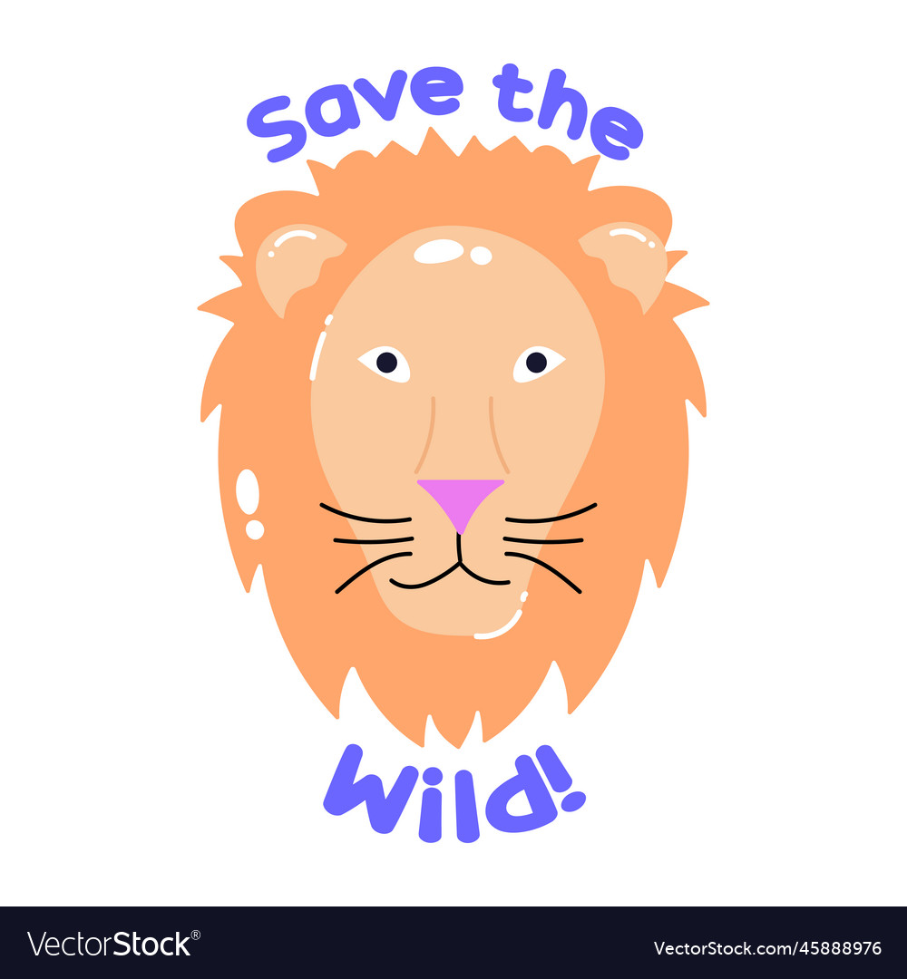 Save wild Royalty Free Vector Image - VectorStock