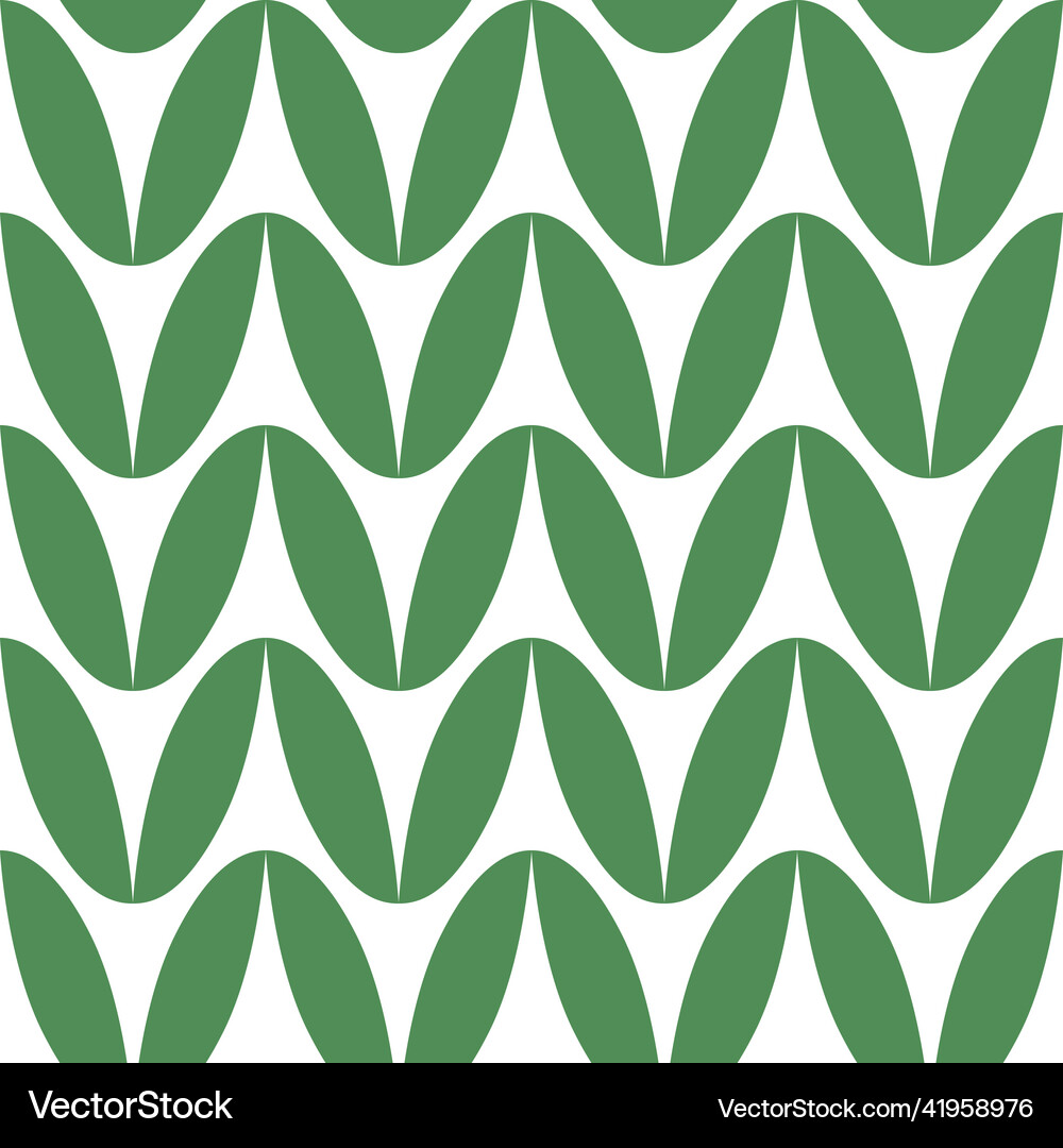 Seamless floral pattern with green color leaves Vector Image