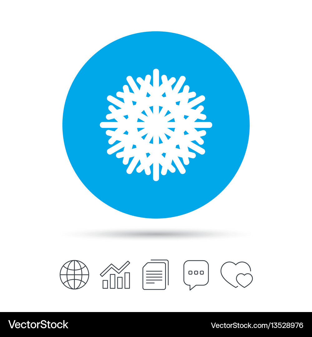 Snowflake artistic sign icon air conditioning Vector Image