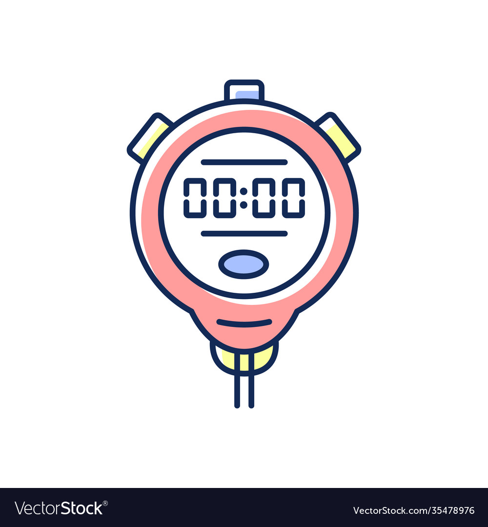 Stopwatch rgb color icon Royalty Free Vector Image Stopwatch rgb color icon Royalty Free Vector Image