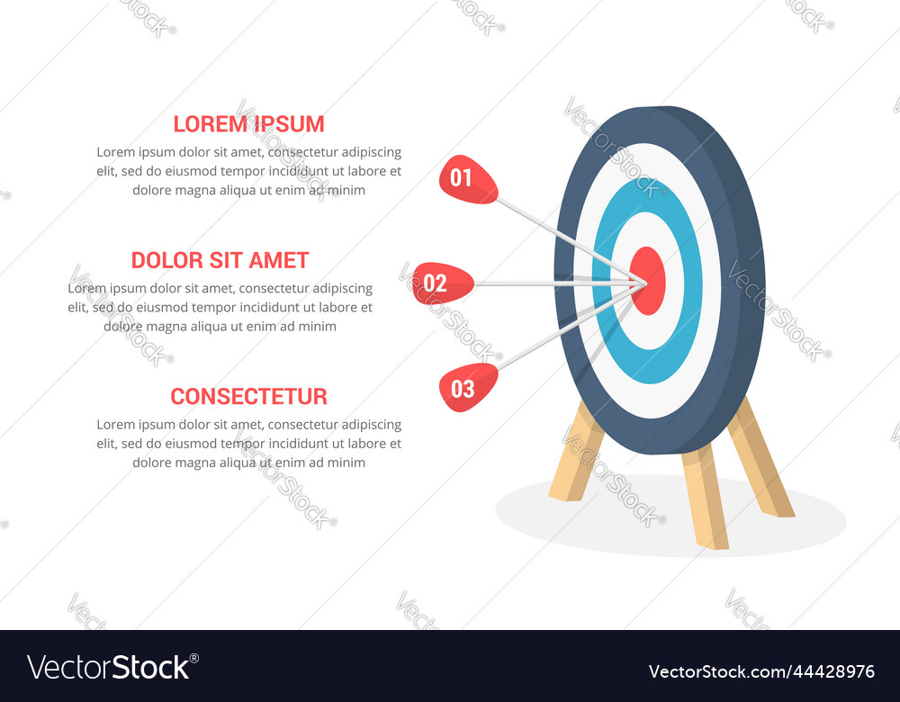 Target with three arrows Royalty Free Vector Image Target with three arrows Royalty Free Vector Image