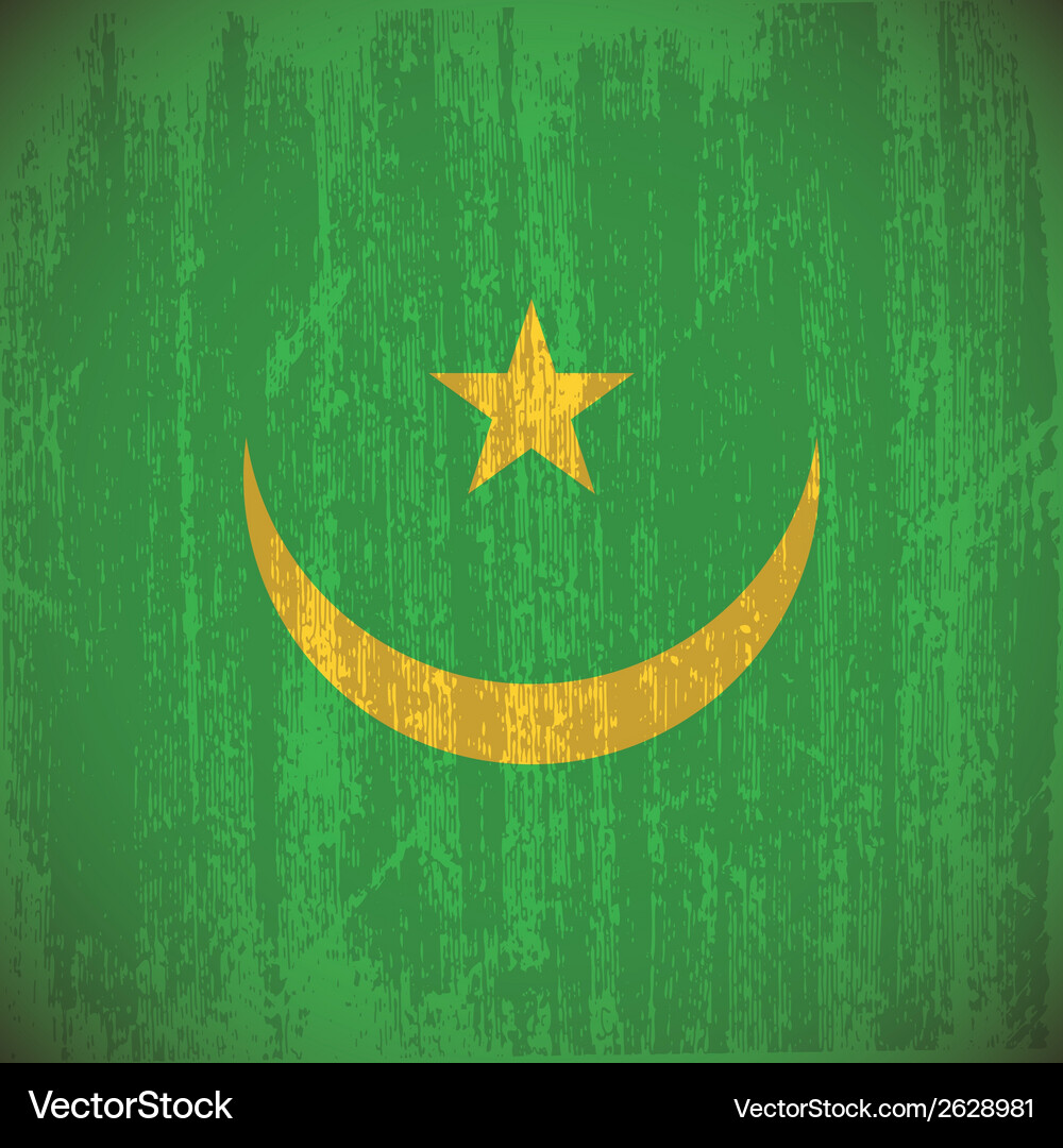 Abstract mauritania flag with special dirty effect