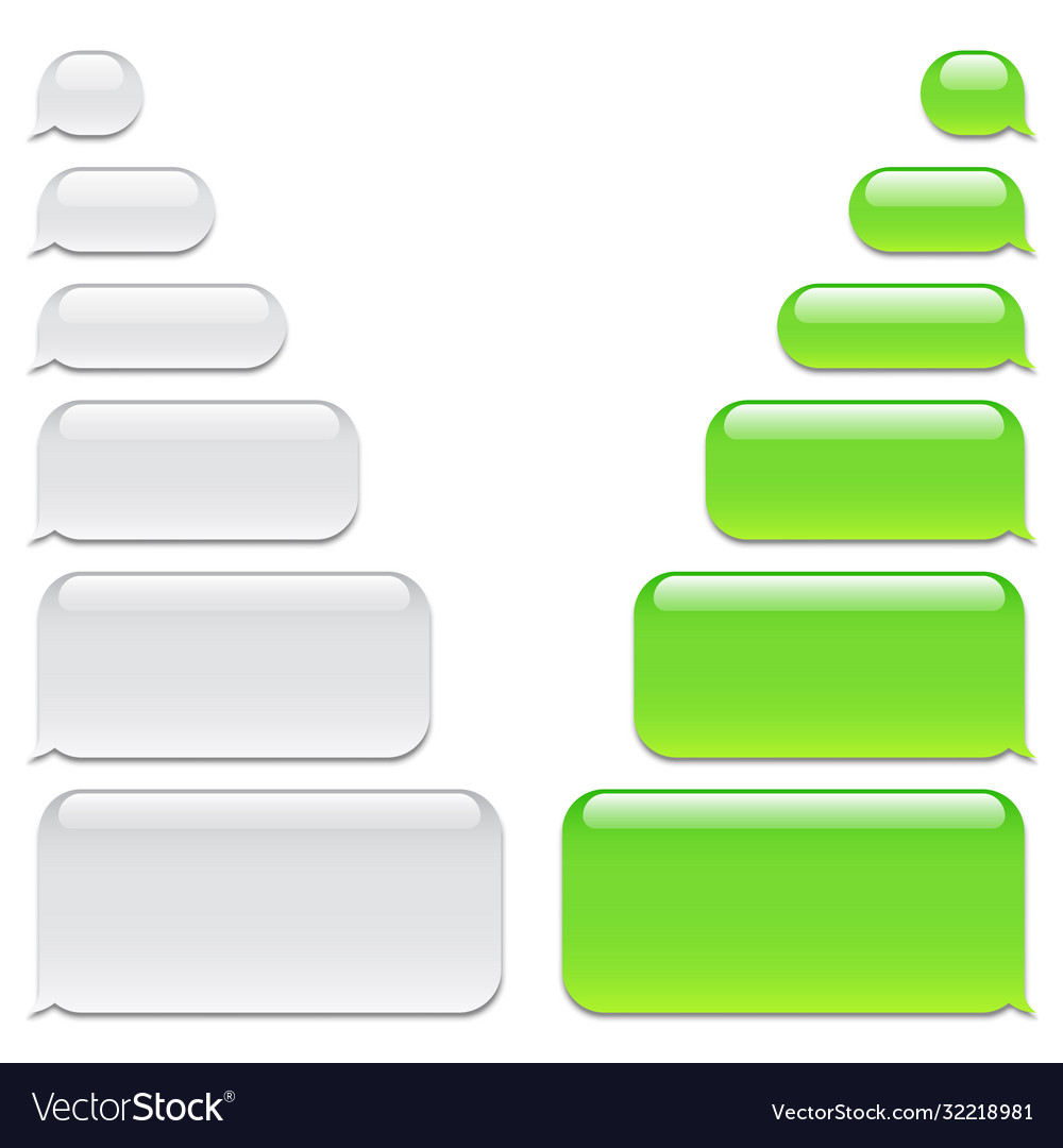 Blank message bubbles chat or messenger Royalty Free Vector