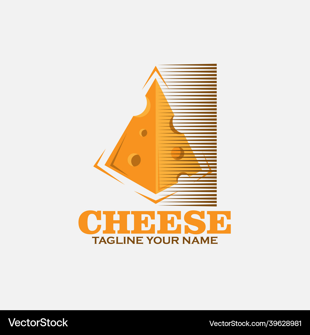 Cheese Logo Concept Royalty Free Vector Image - VectorStock