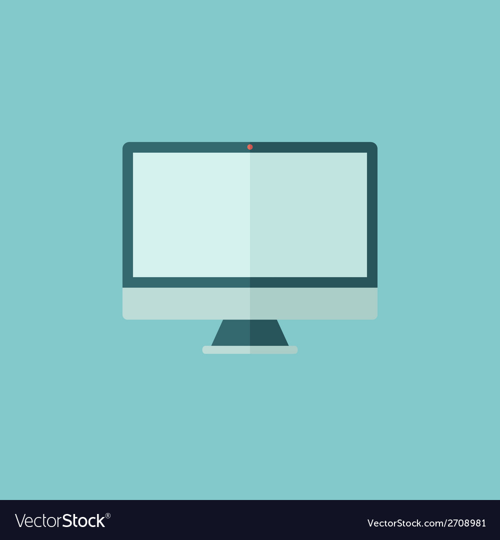 Computer Flat Icon Royalty Free Vector Image - VectorStock