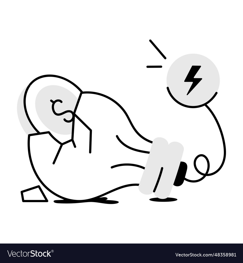 Failed idea Royalty Free Vector Image - VectorStock