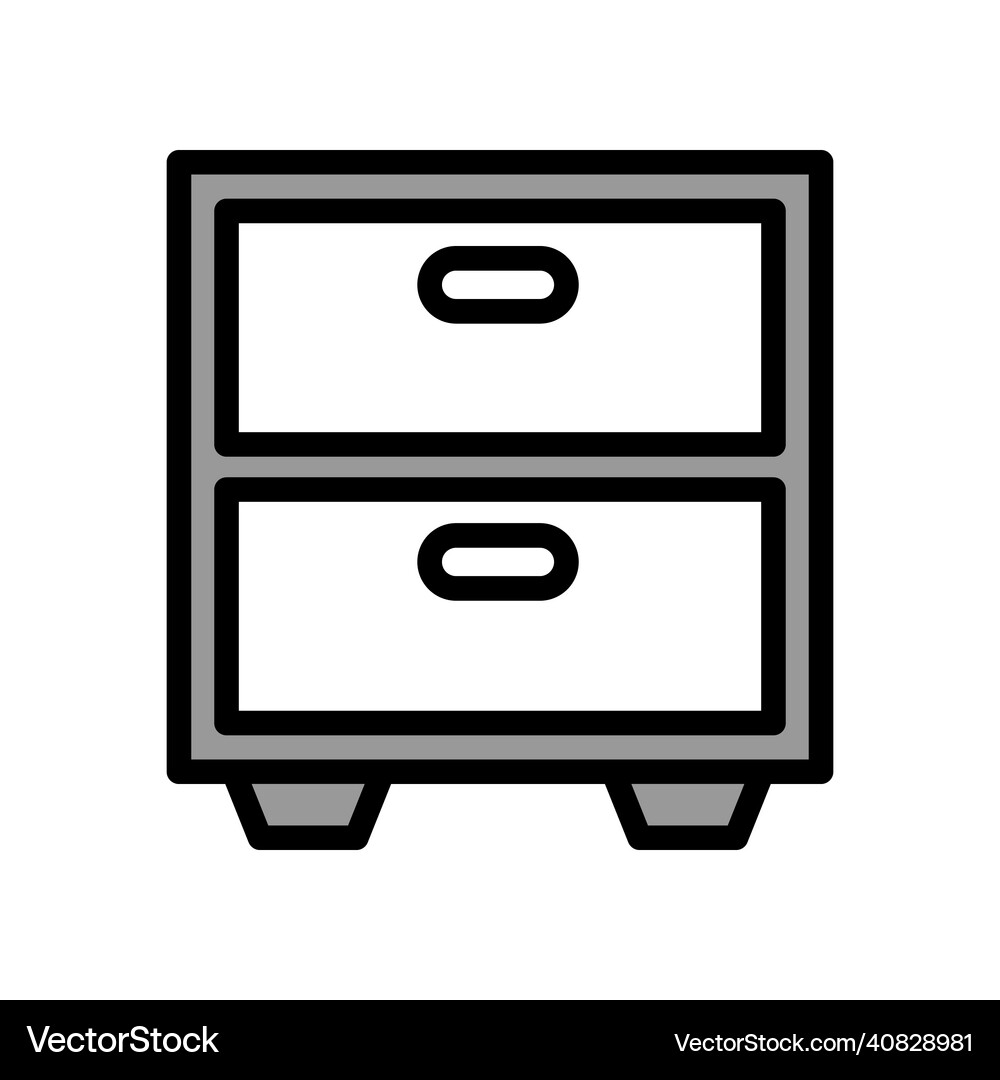 Graphic of file cabinet icon Royalty Free Vector Image