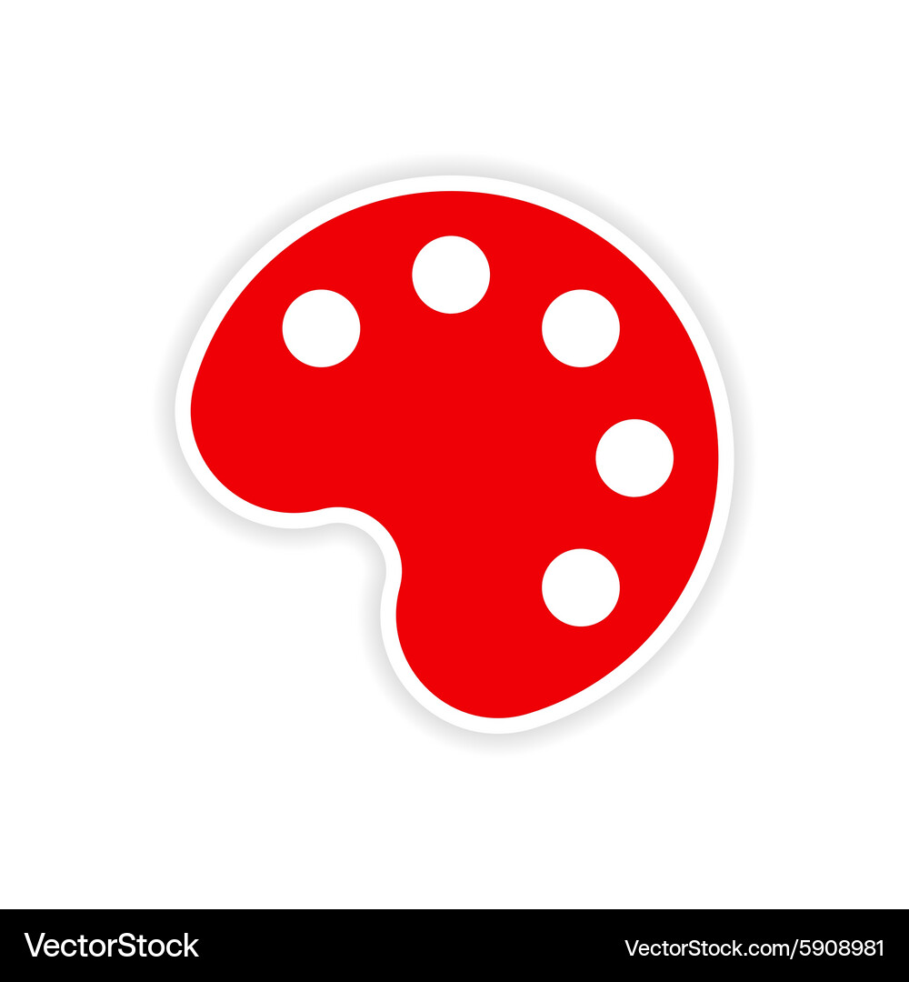 Icon sticker realistic design on paper palette Vector Image