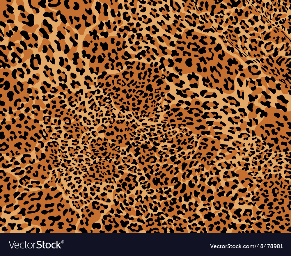 Leopard print pattern seamless Royalty Free Vector Image