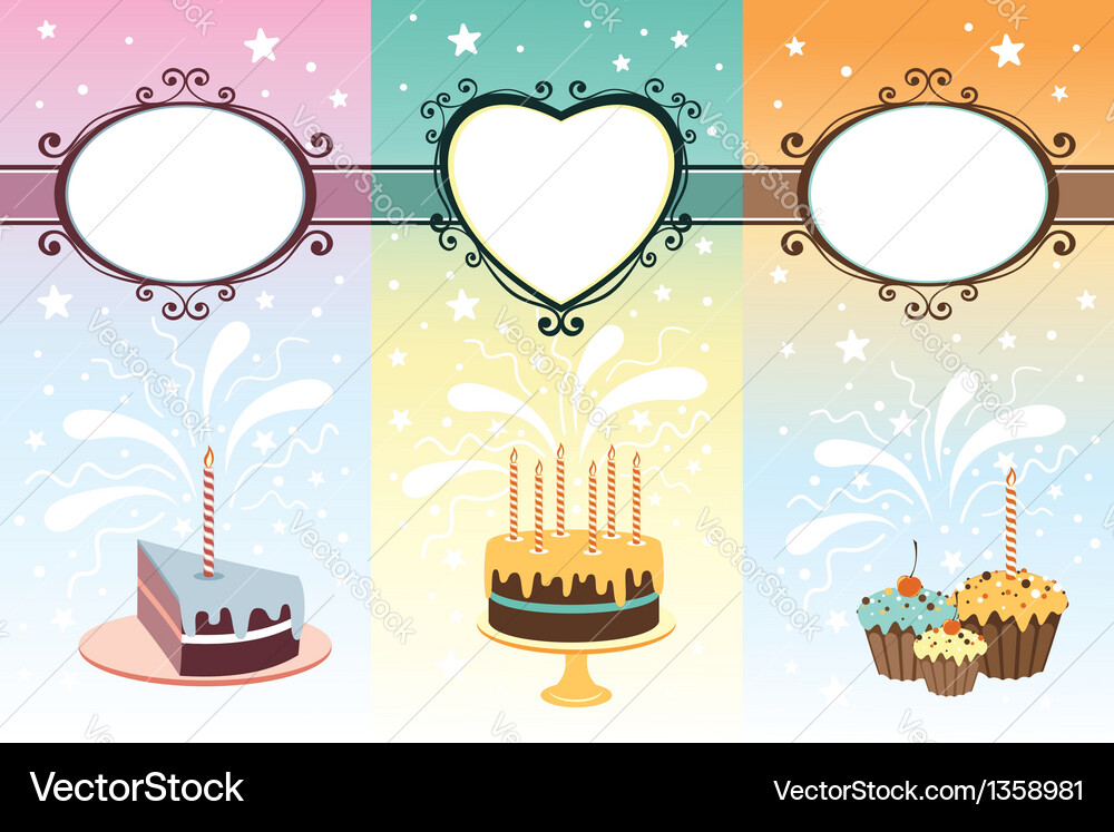 Set of celebration banners Royalty Free Vector Image