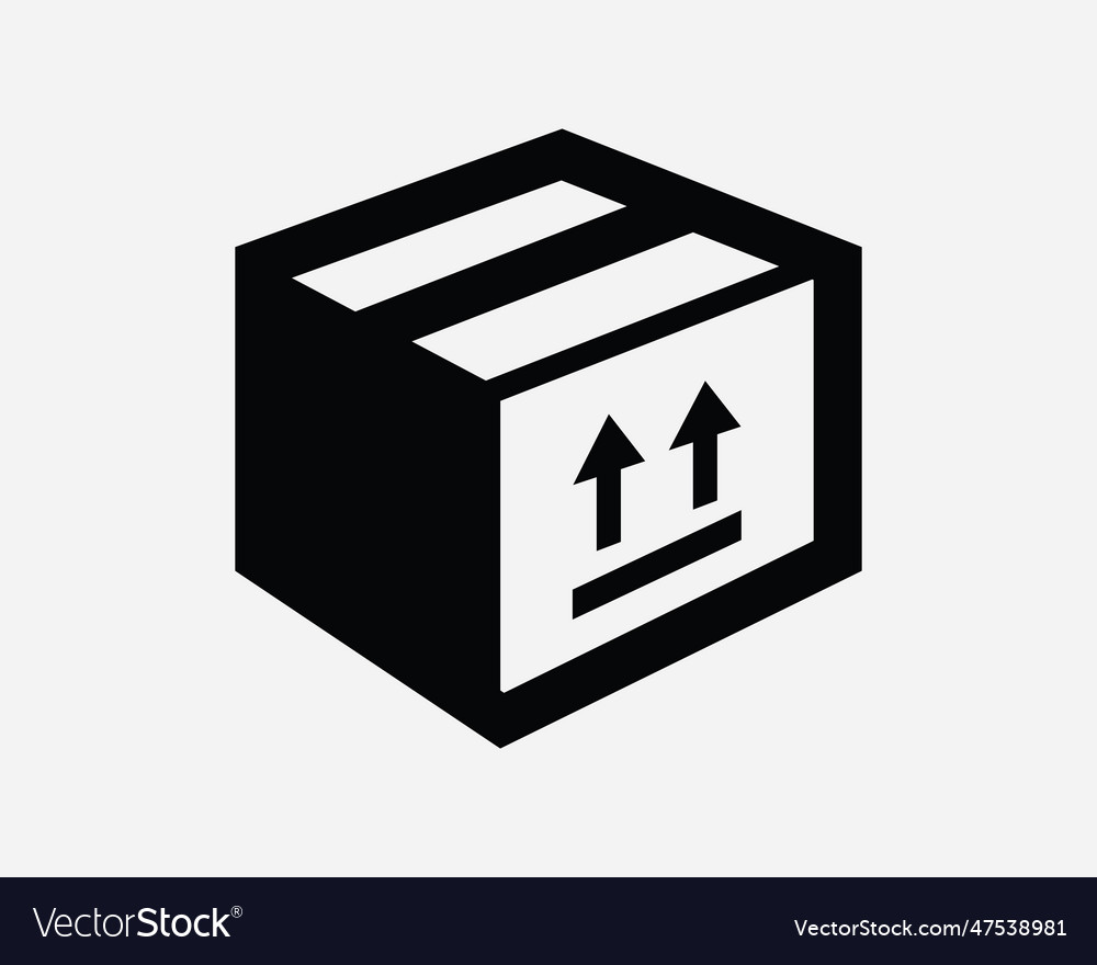 Shipping box with arrows icon package packaging Vector Image