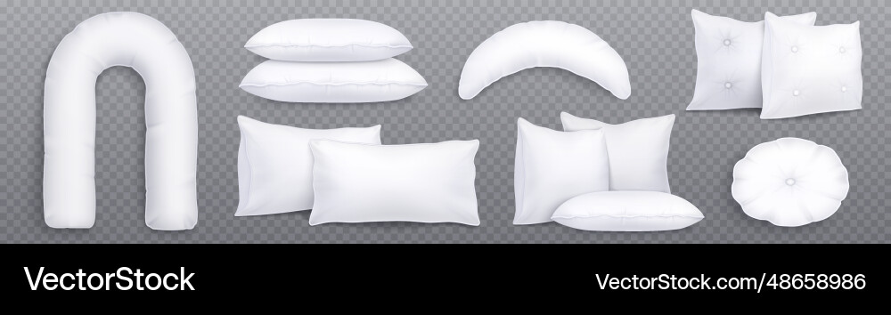 3d realistic white long pregnancy body pillow Vector Image