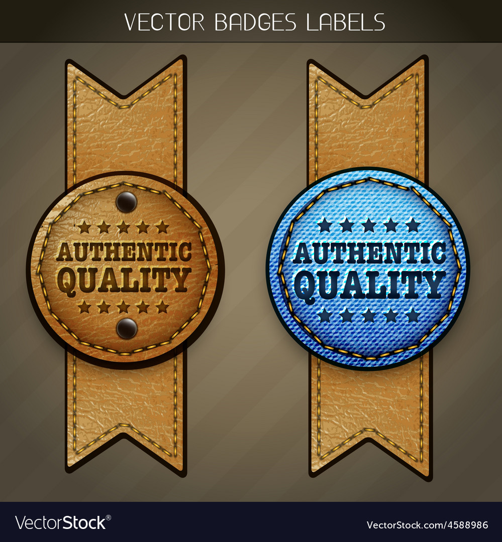 Authentic quality label Royalty Free Vector Image