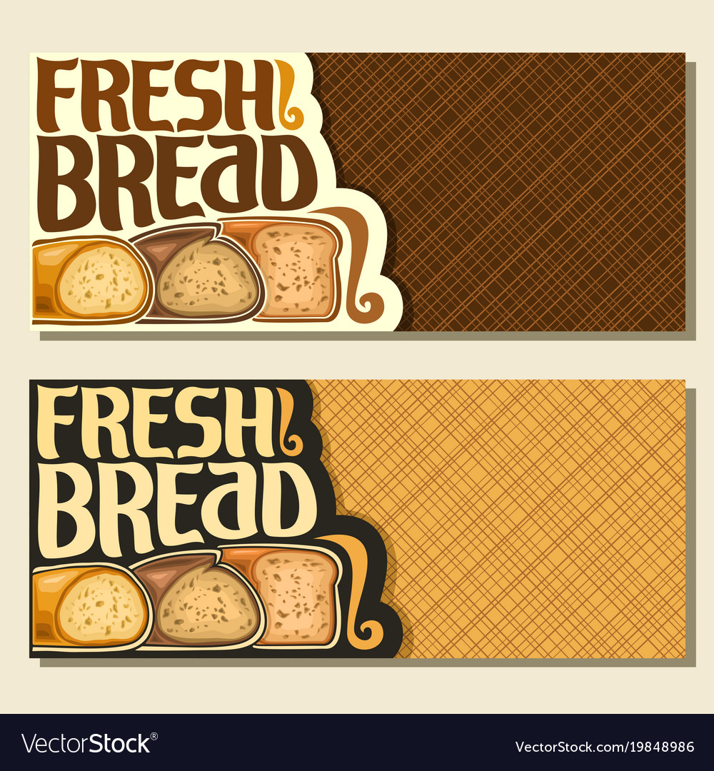 Banners for bread Royalty Free Vector Image - VectorStock