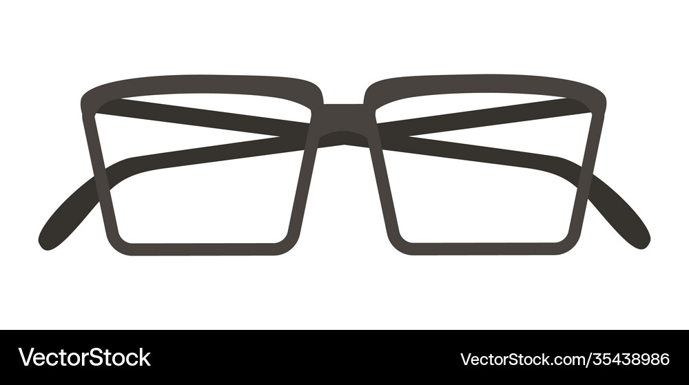 Black glasses isolated on white background item Vector Image