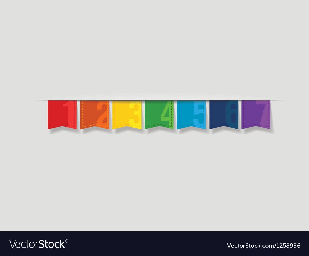 Colorful flags Royalty Free Vector Image - VectorStock