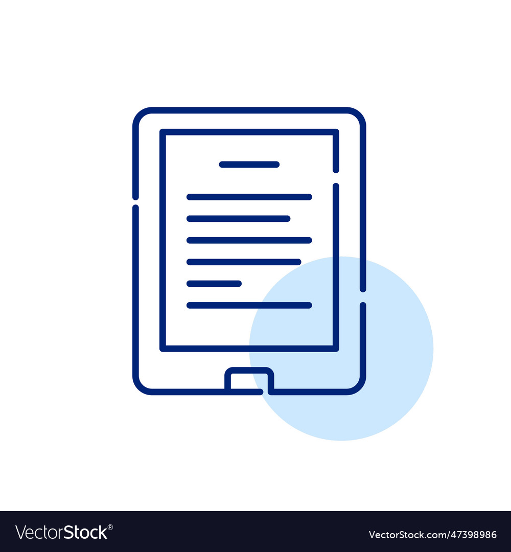 Electronic book reader device digital library Vector Image