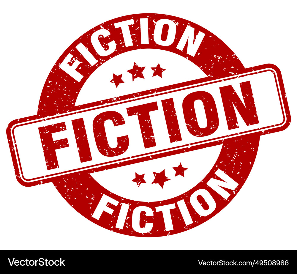 Fiction stamp label round grunge sign Royalty Free Vector
