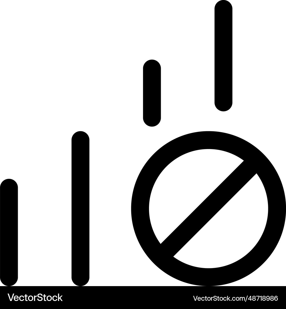 No cell phone connectivity signal in dense area Vector Image