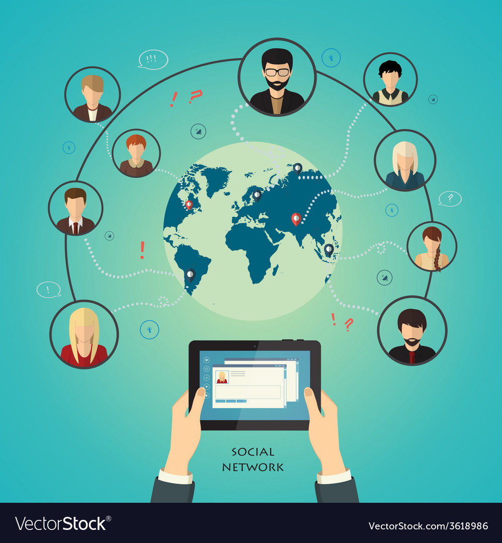 Social media network concept Royalty Free Vector Image Social media network concept Royalty Free Vector Image