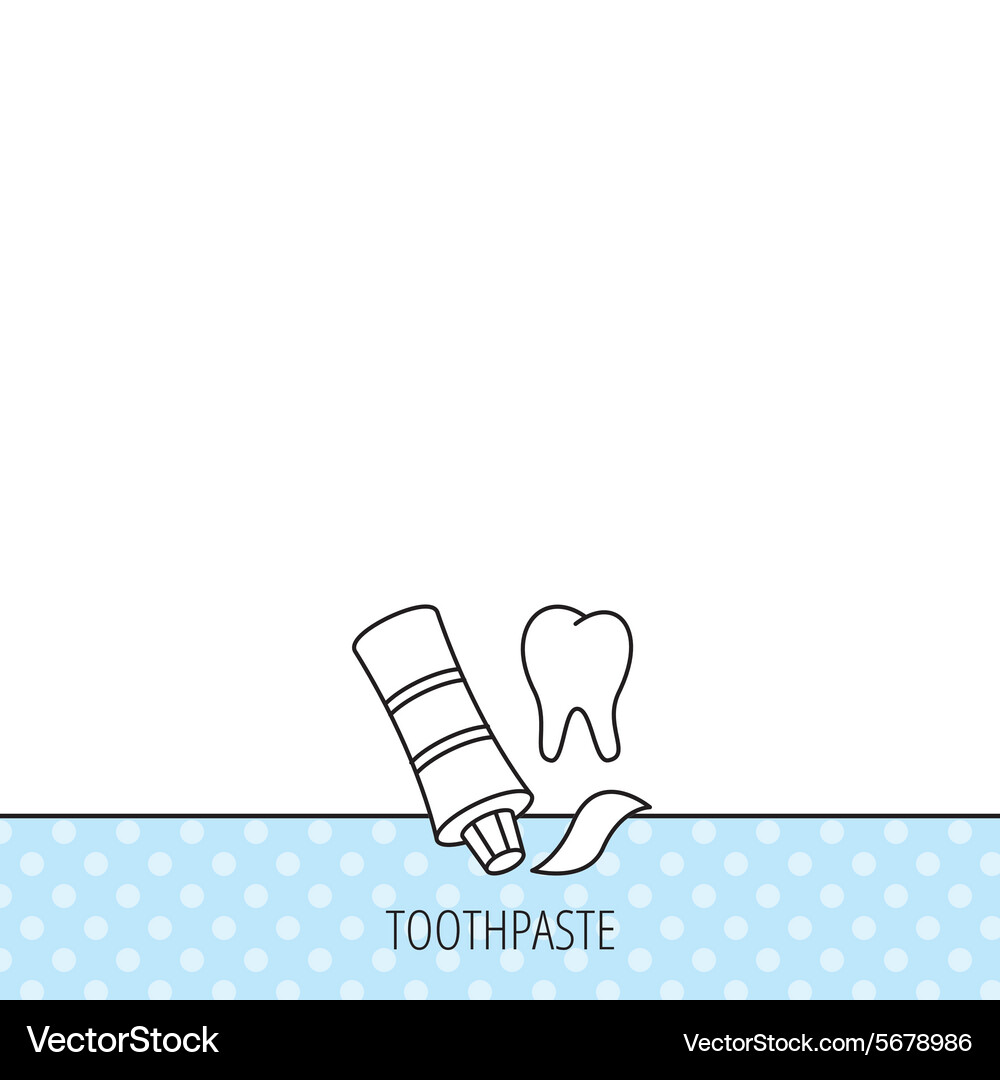 Toothpaste icon teeth health care sign Royalty Free Vector