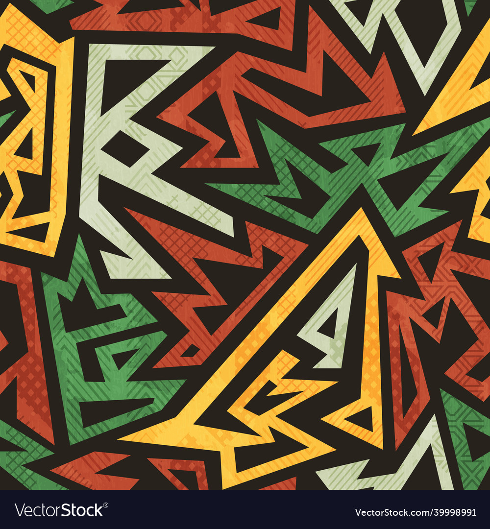 Ancient geometric seamless pattern Royalty Free Vector Image