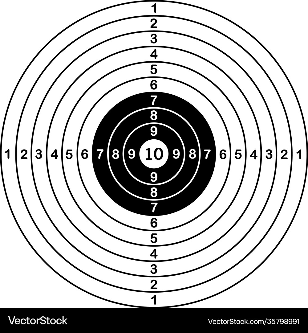 Blank target sport for shooting competition Vector Image