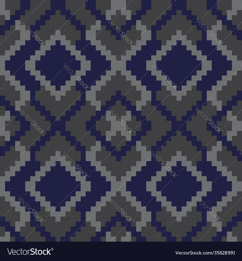 Blue argyle seamless pattern background Royalty Free Vector