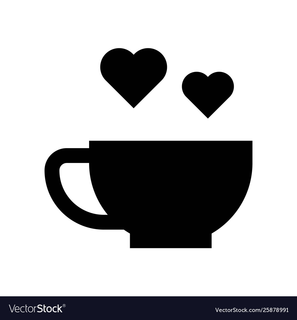 Cup isolated solid style icon Royalty Free Vector Image