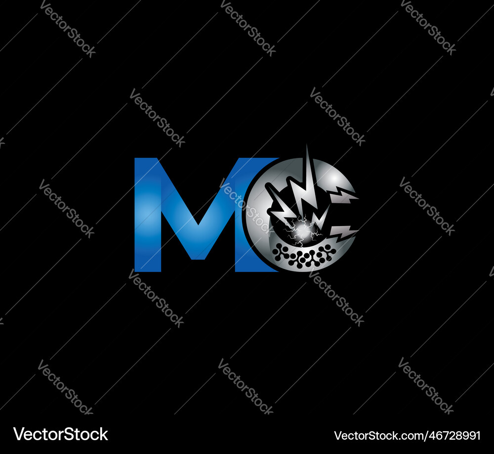 Electric energy abstract mc letter creative logo Vector Image