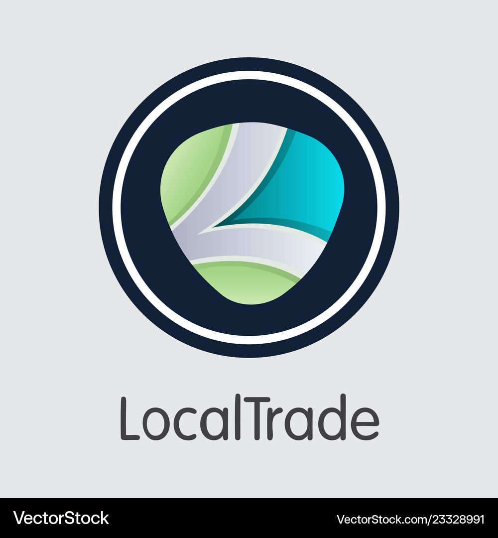 Exchange - localtrade the crypto coins Royalty Free Vector