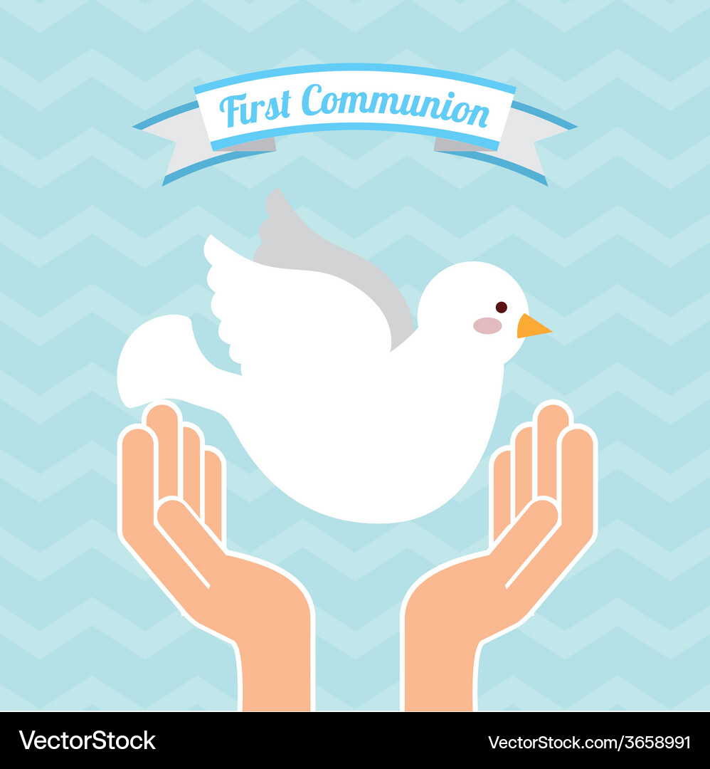 First communion Royalty Free Vector Image - VectorStock