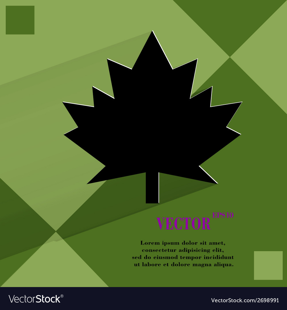 Maple leaf flat modern web design Royalty Free Vector Image