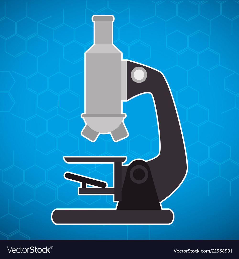 Microscope lab isolated icon Royalty Free Vector Image