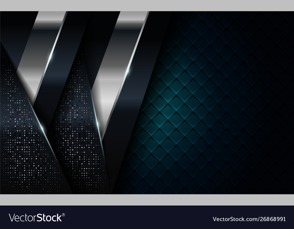 Realistic navy blue combine with silver and black Vector Image