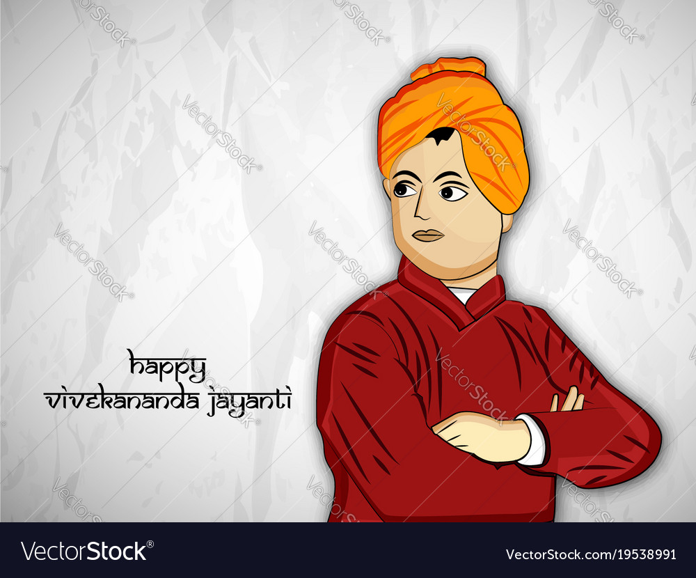 Swami vivekanand jayanti Royalty Free Vector Image Swami vivekanand jayanti Royalty Free Vector Image