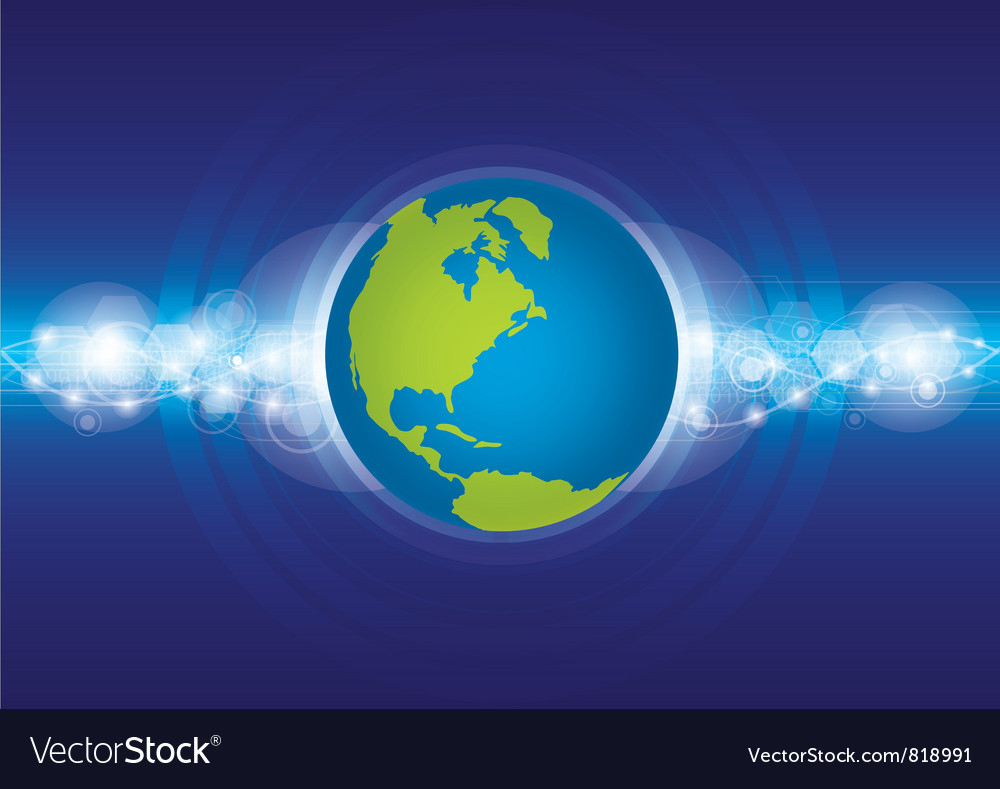 World technology concept Royalty Free Vector Image