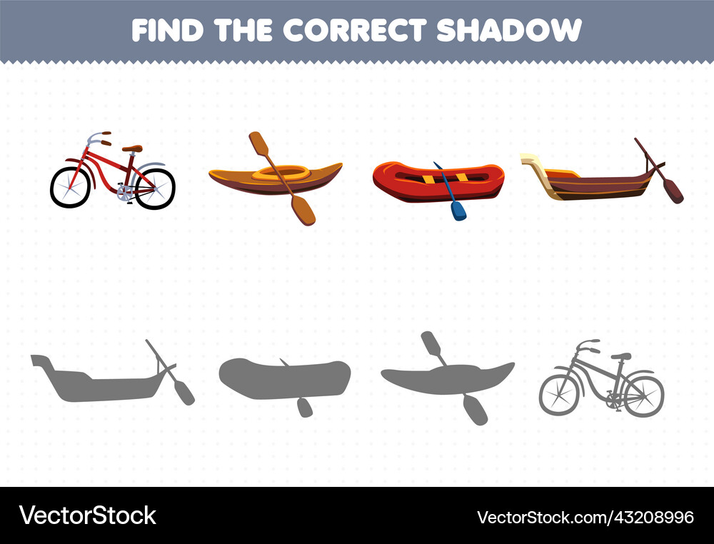 Education game for children find the correct Vector Image