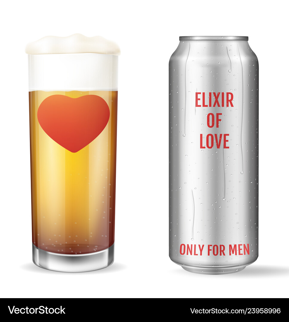 Elixir of love modern concept love potion only Vector Image
