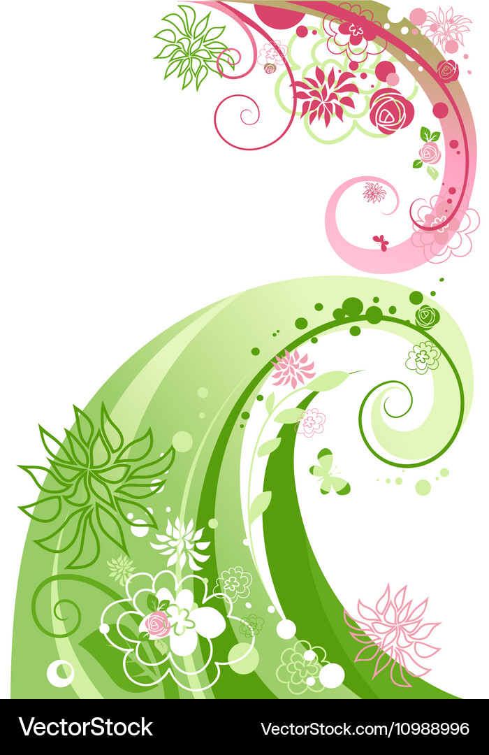 Floral Swirl Abstract Background Royalty Free Vector Image