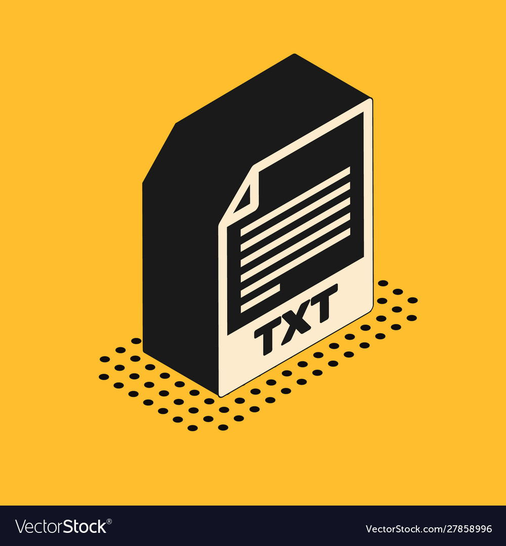 Isometric txt file document download txt button Vector Image Isometric txt file document download txt button Vector Image