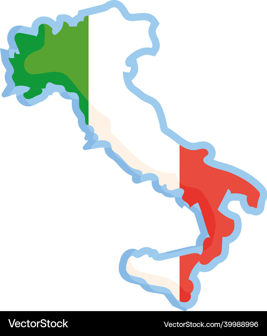 Italy map silhouette Royalty Free Vector Image