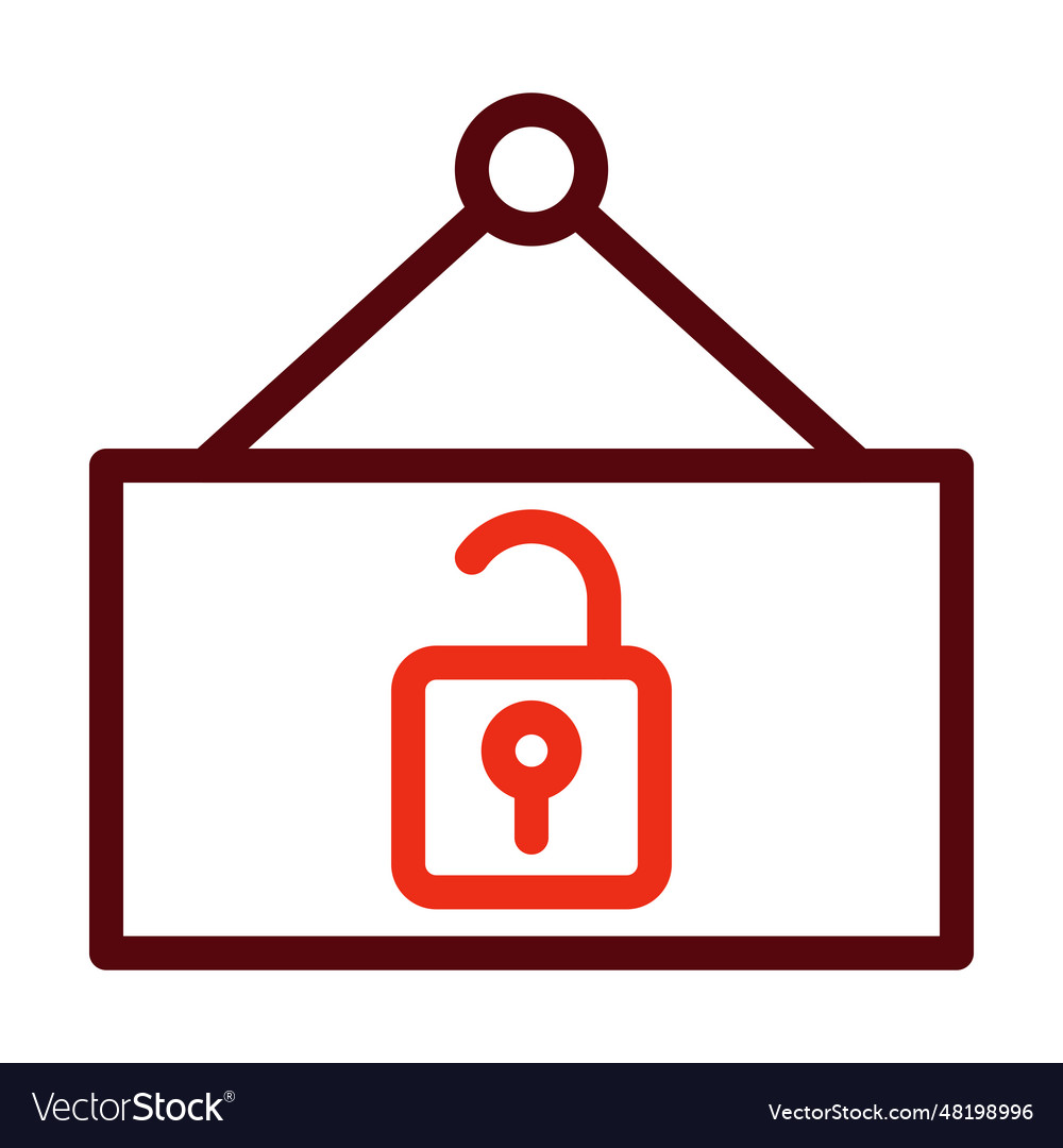 Open glyph two color icon for personal and Vector Image