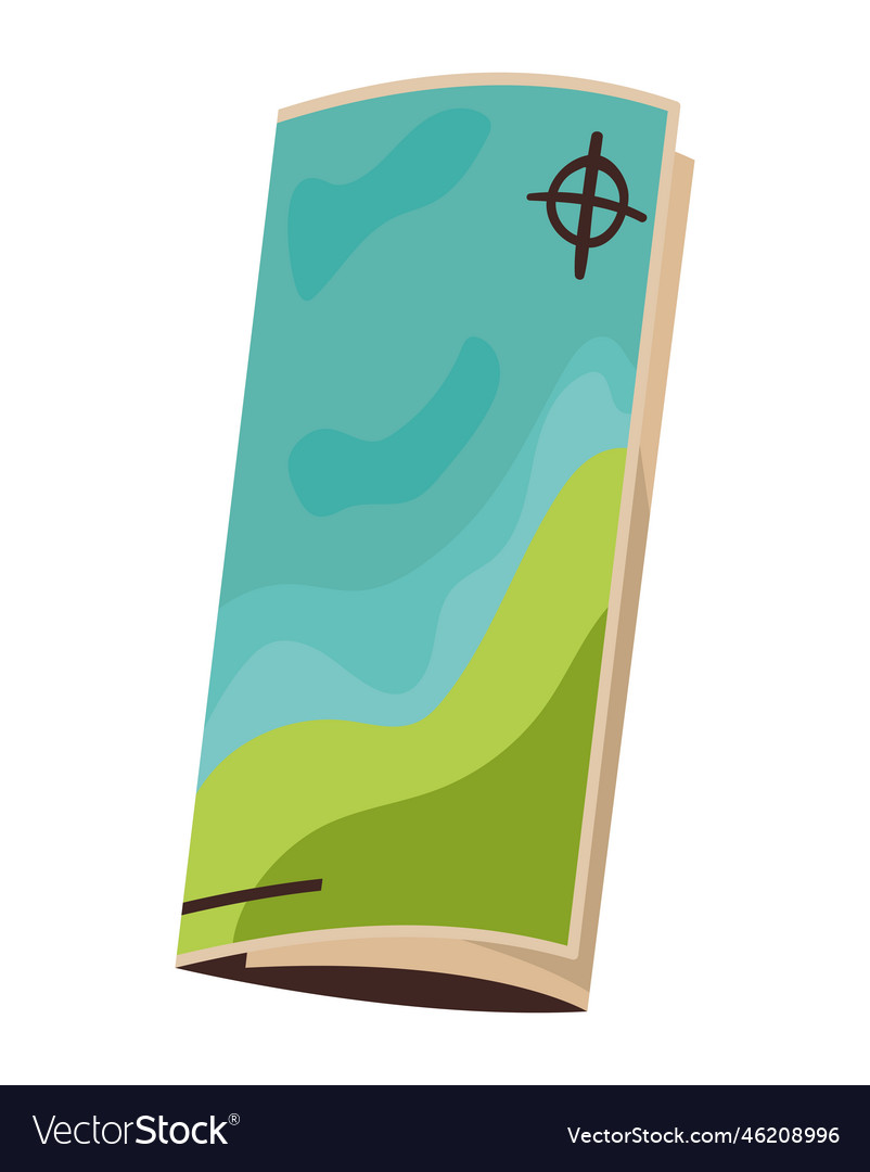 Paper map guide Royalty Free Vector Image - VectorStock