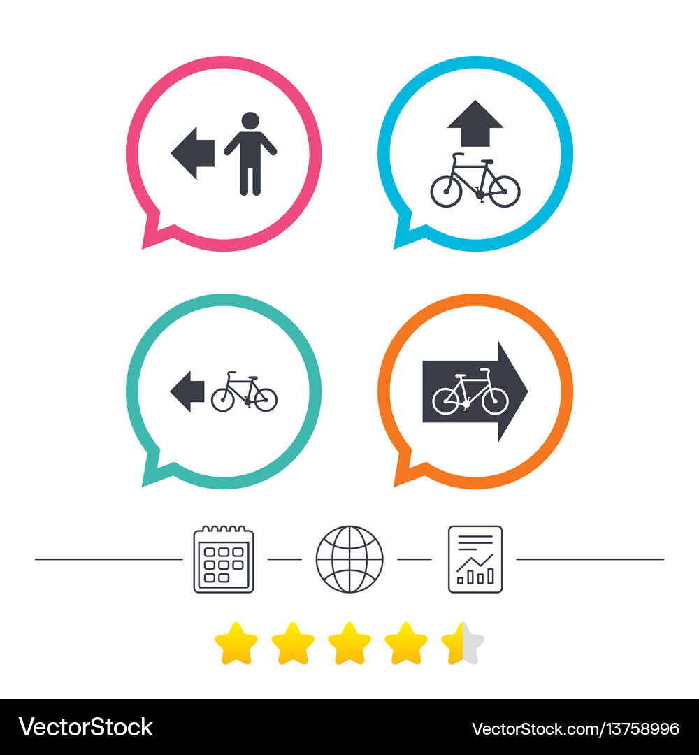 Pedestrian road icon bicycle path trail sign Vector Image