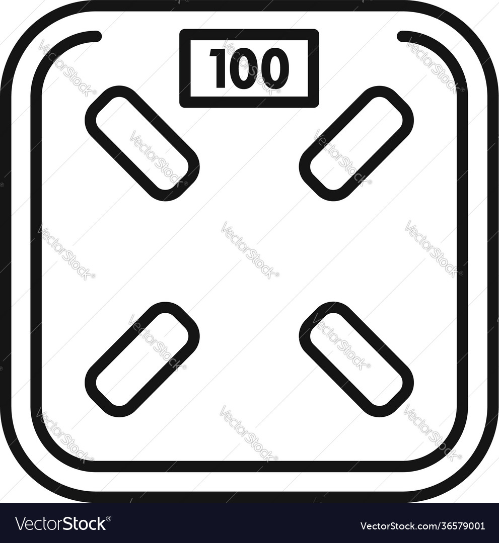 App smart scales icon outline style Royalty Free Vector App smart scales icon outline style Royalty Free Vector