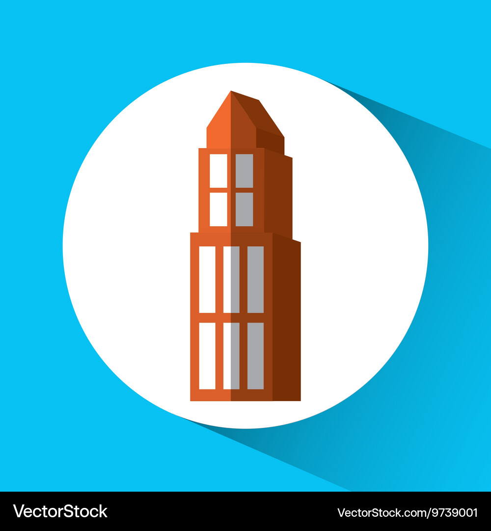 Building and tower icon city design Royalty Free Vector