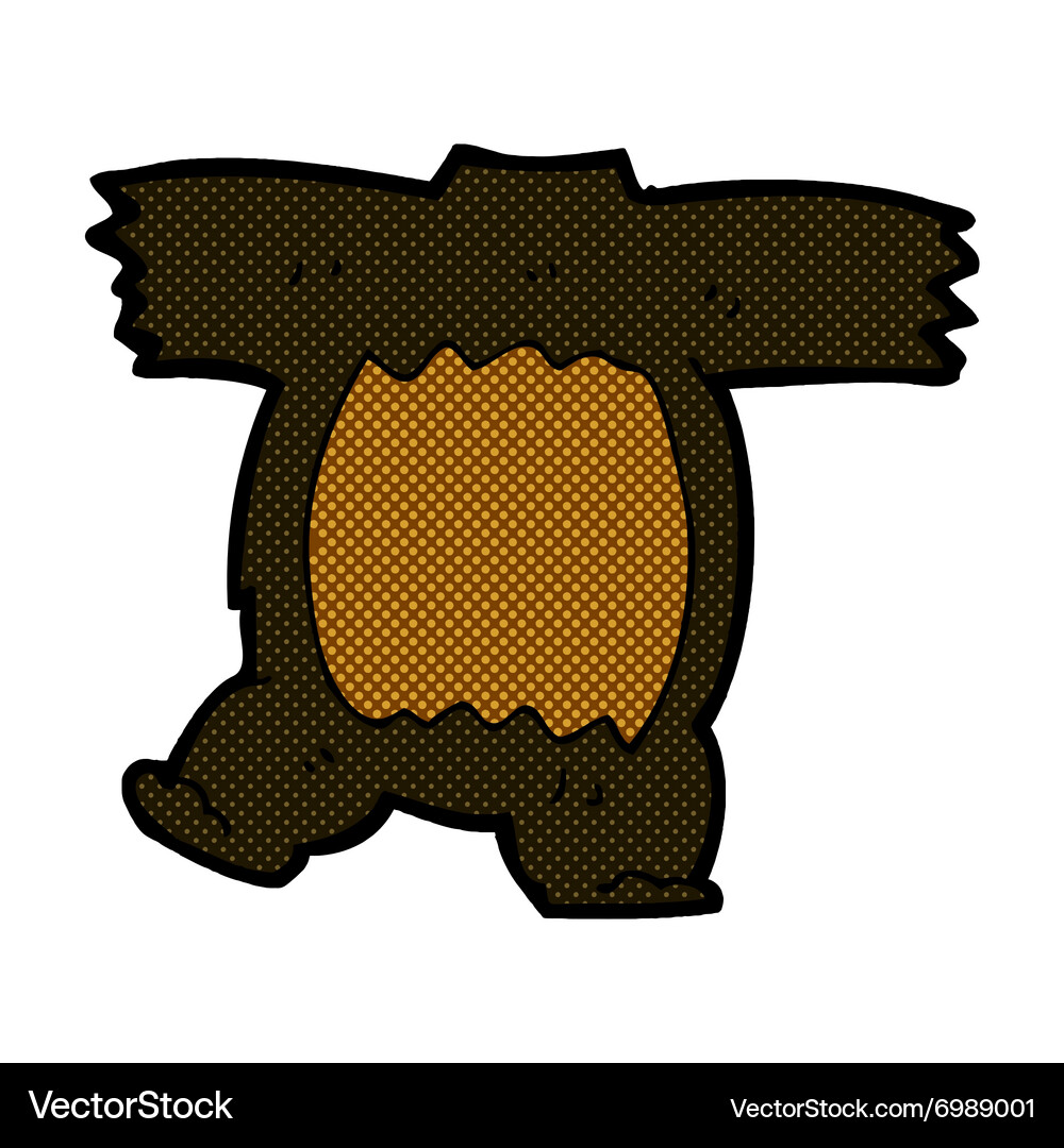 Comic cartoon black bear body mix and match Vector Image