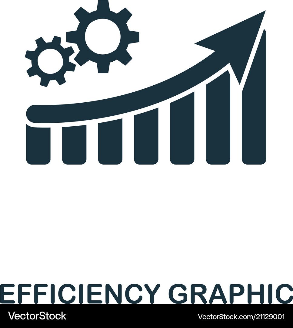 Efficiency Increase Icon Royalty Free Vector Image