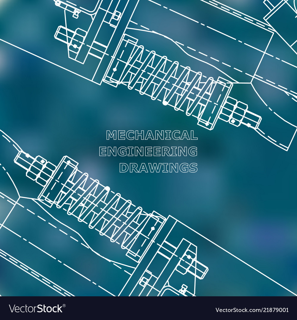 Mechanical engineering the drawing technical Vector Image